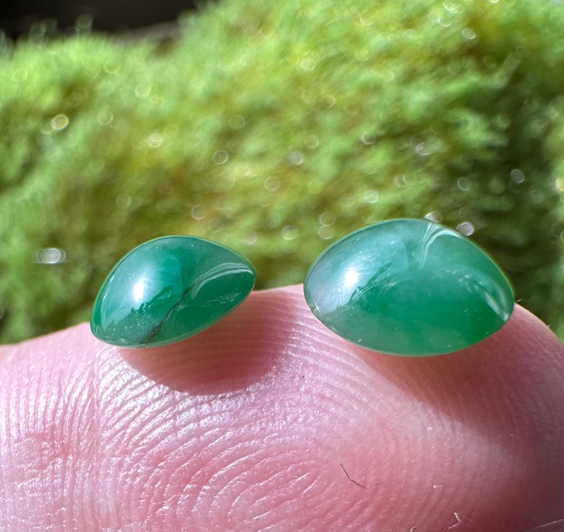Natural Burmese Grade A Jadeite Jade Icy Translucent Green, White and ...