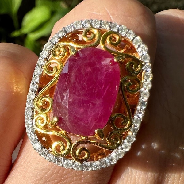 Burmese Natural Ruby Ring - Etsy