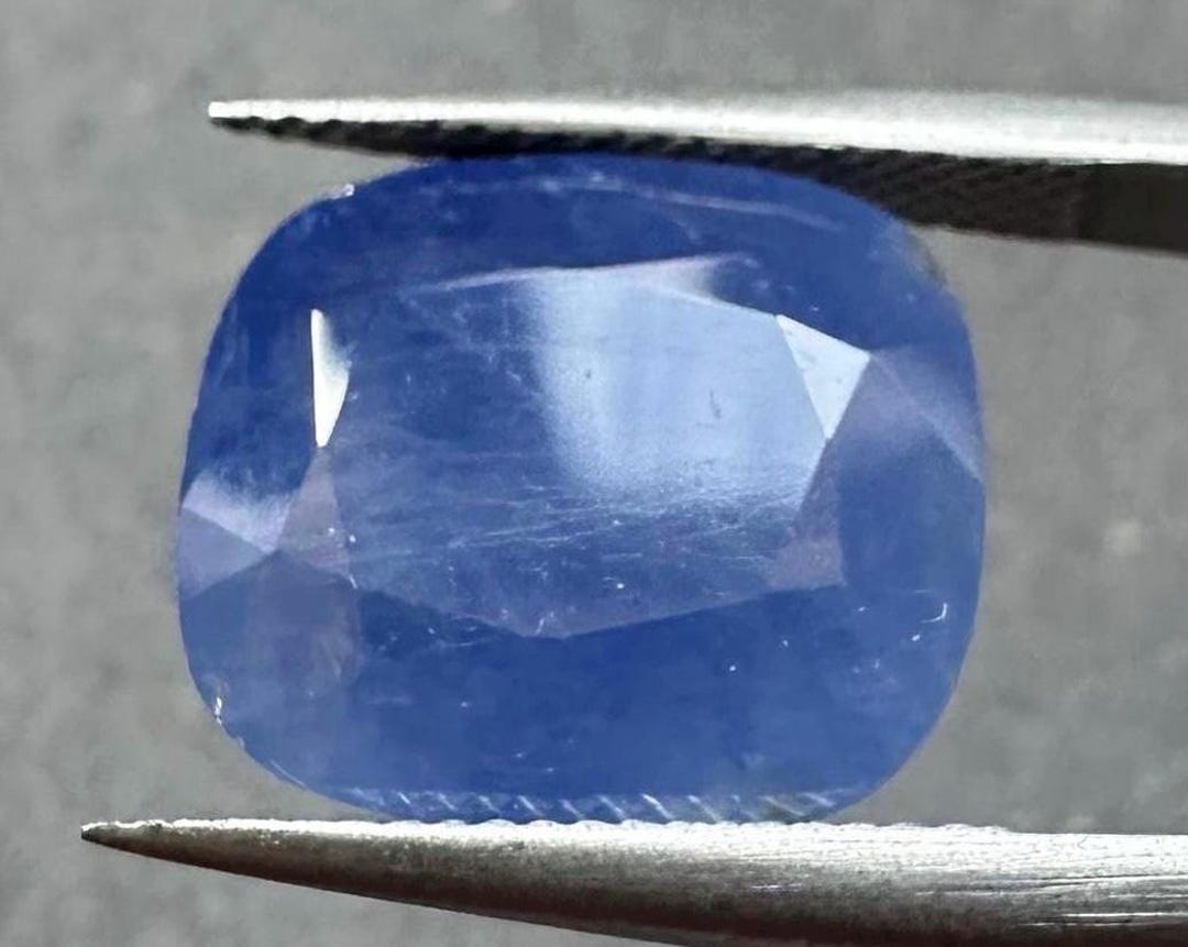 Natural Burma (mogok) Unheated Sapphire Light Blue Color Milky Cushion ...