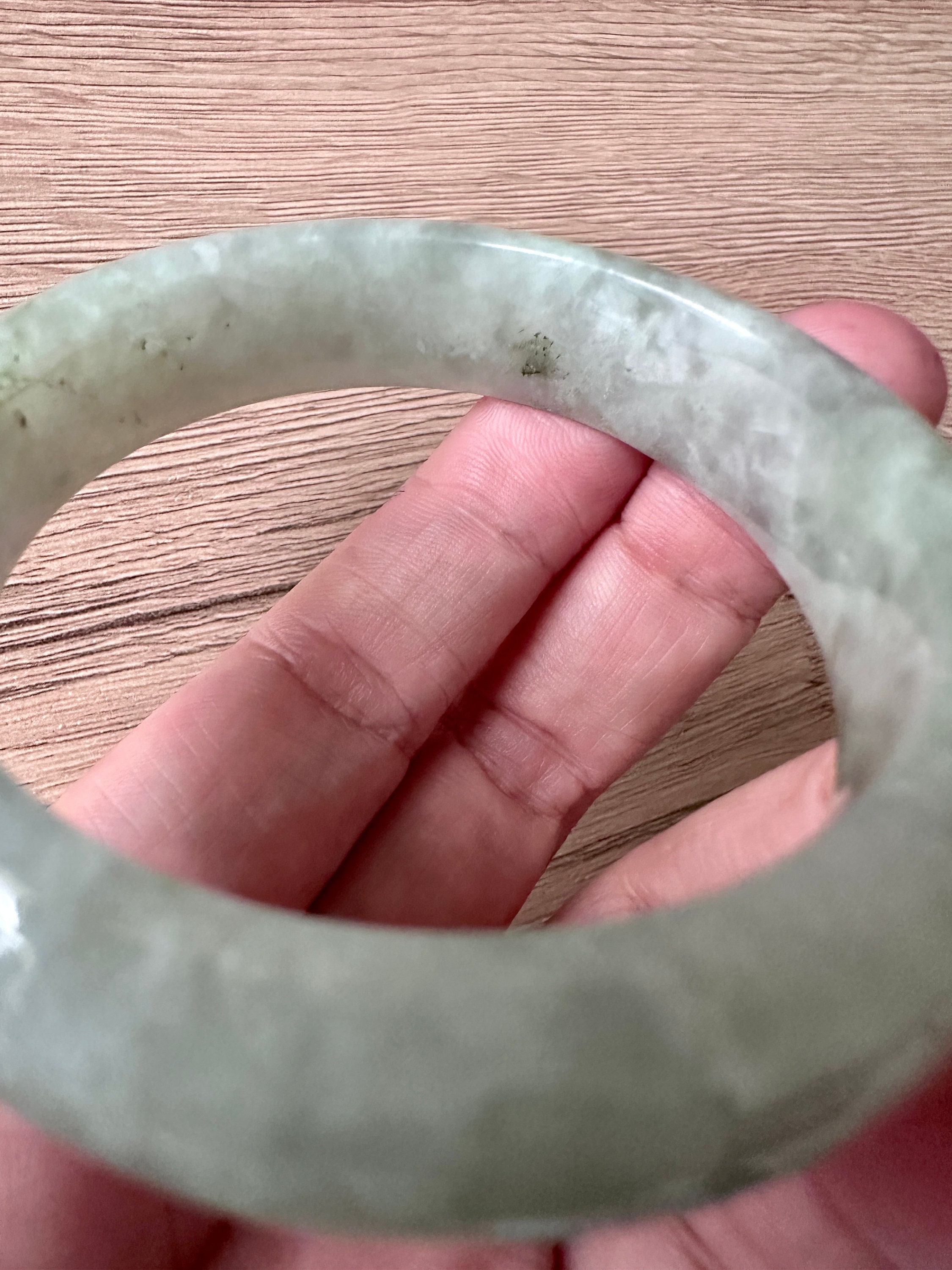 Natural Burmese Grade A Jadeite Jade Bangle, Light Green and Lavender ...