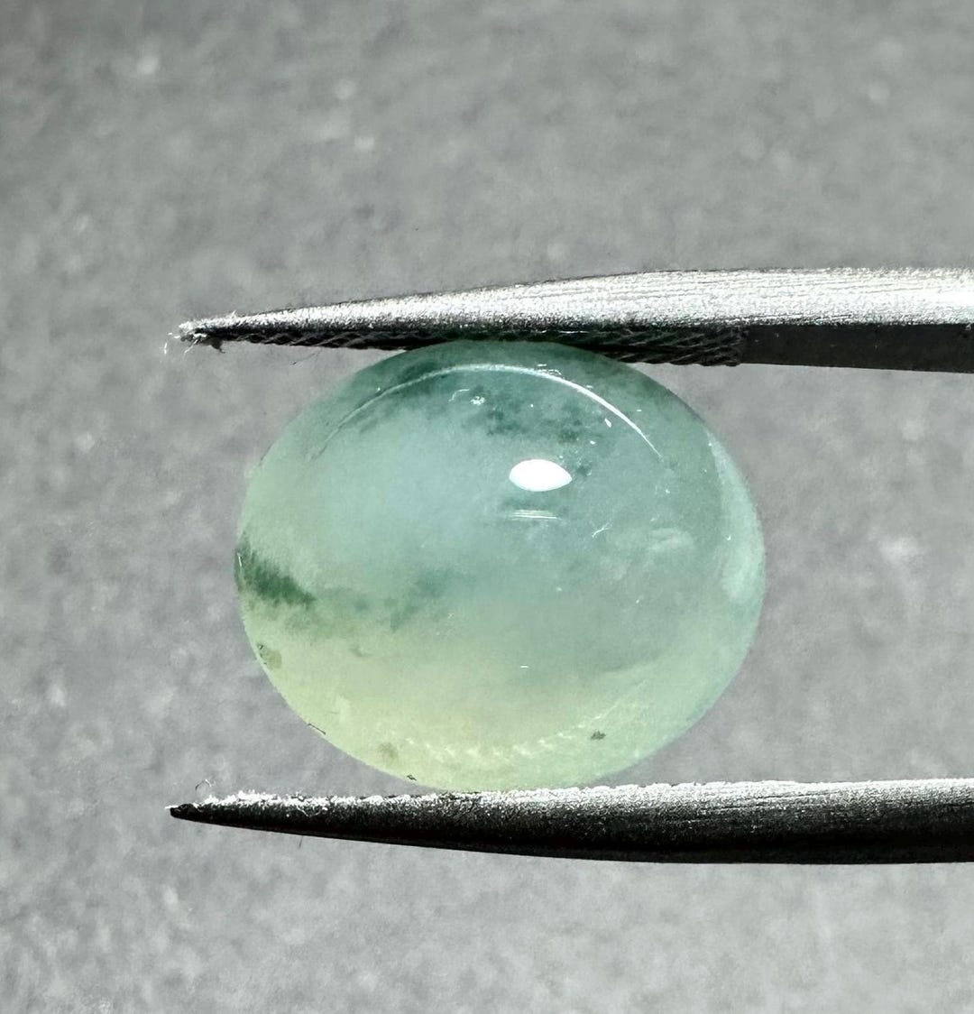 Natural Burmese Jadeite Jade Highly Translucent Green Flowers Set on a ...