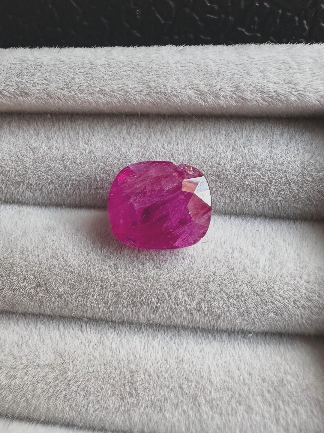 Certified Natural Burma Ruby Red Color Cushion Cut Loose Gemstone, 2.55 ...