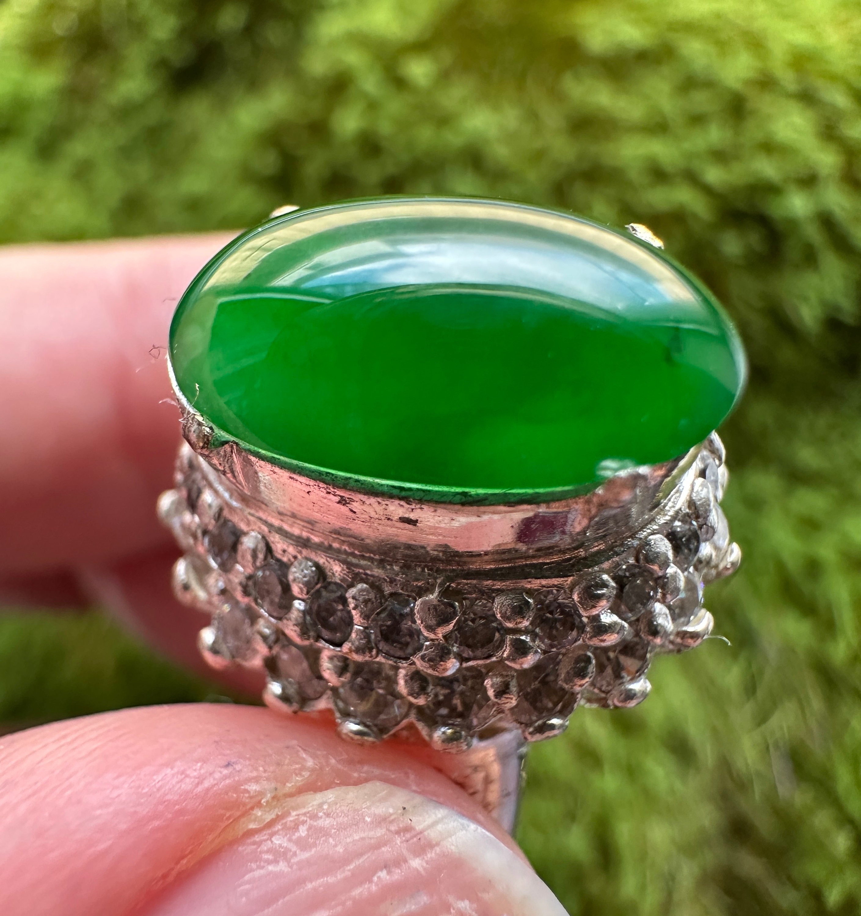 Certifiednatural Burmese Gradea Imperial Icyjadeite Jade Intense Green ...