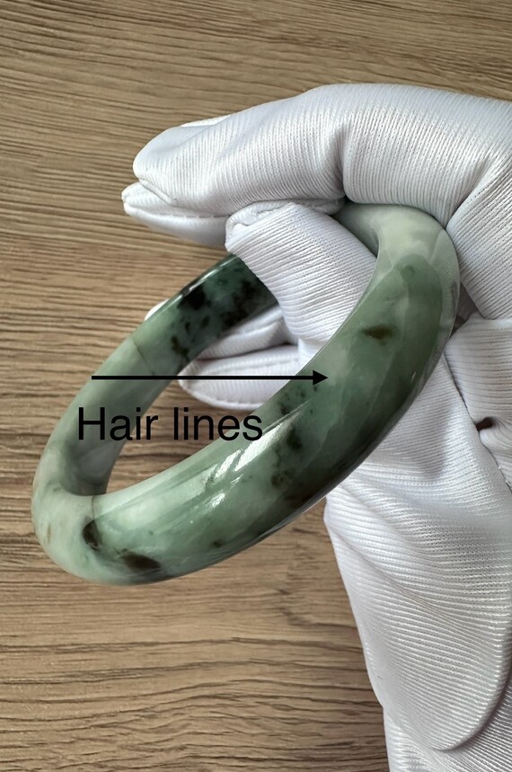 Natural Burmese Grade A Jadeite Jade Bangle, Dark Gre… - Gem