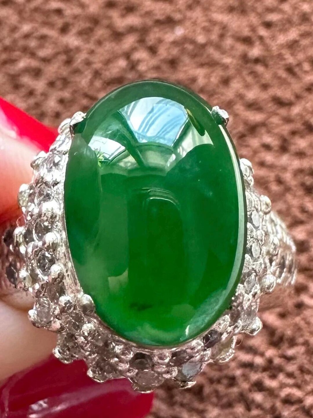 Certifiednatural Burmese Gradea Imperial Icyjadeite Jade Intense Green ...