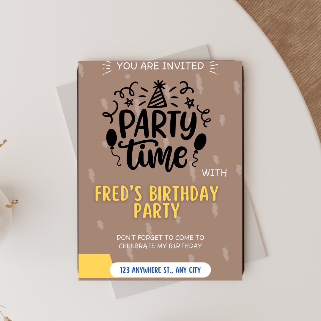 Editable Adult Birthday Party Invitation Digital Printable - Etsy