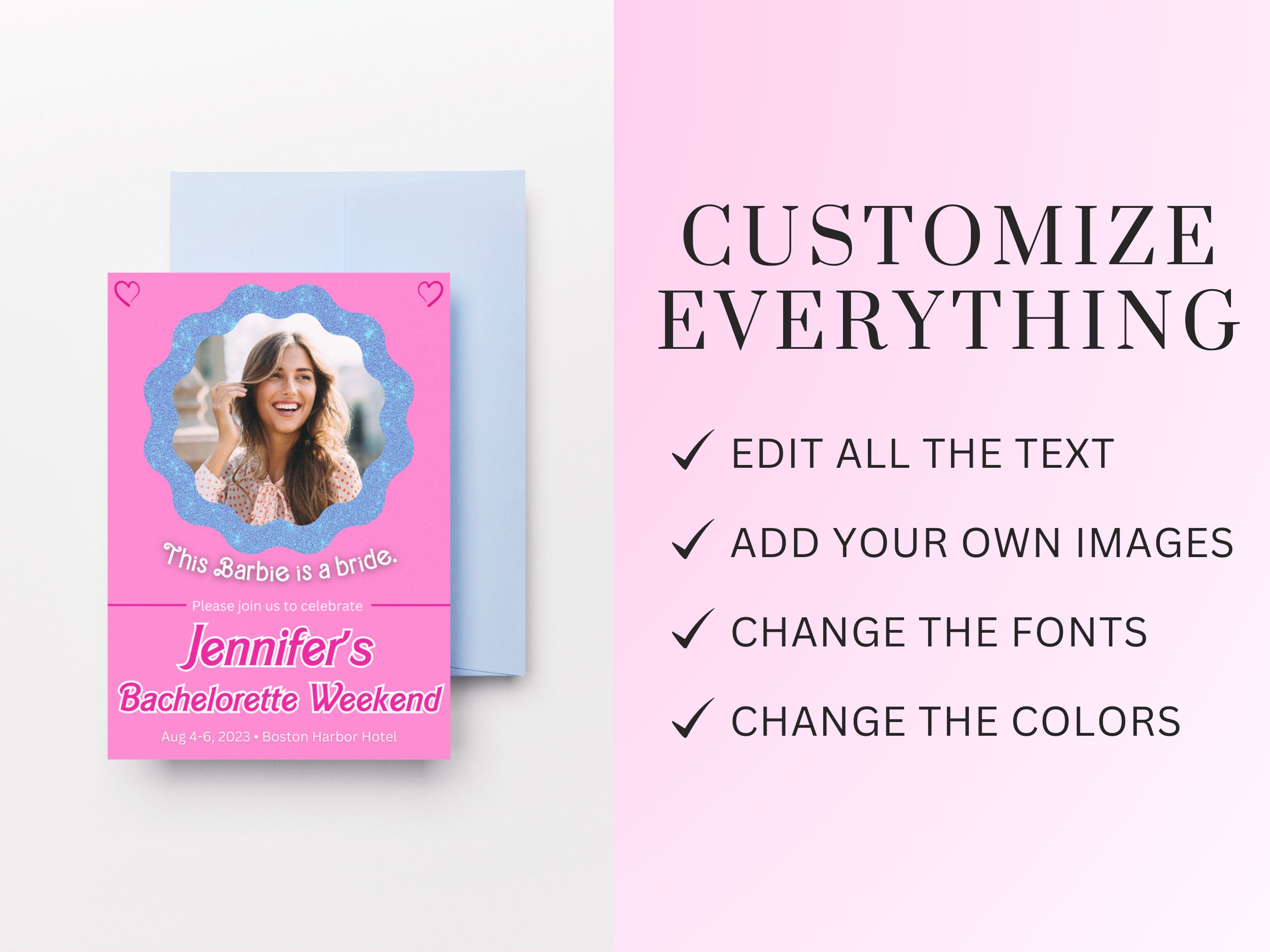 Editable Digital Bachelorette Itinerary Invitation Template - Etsy