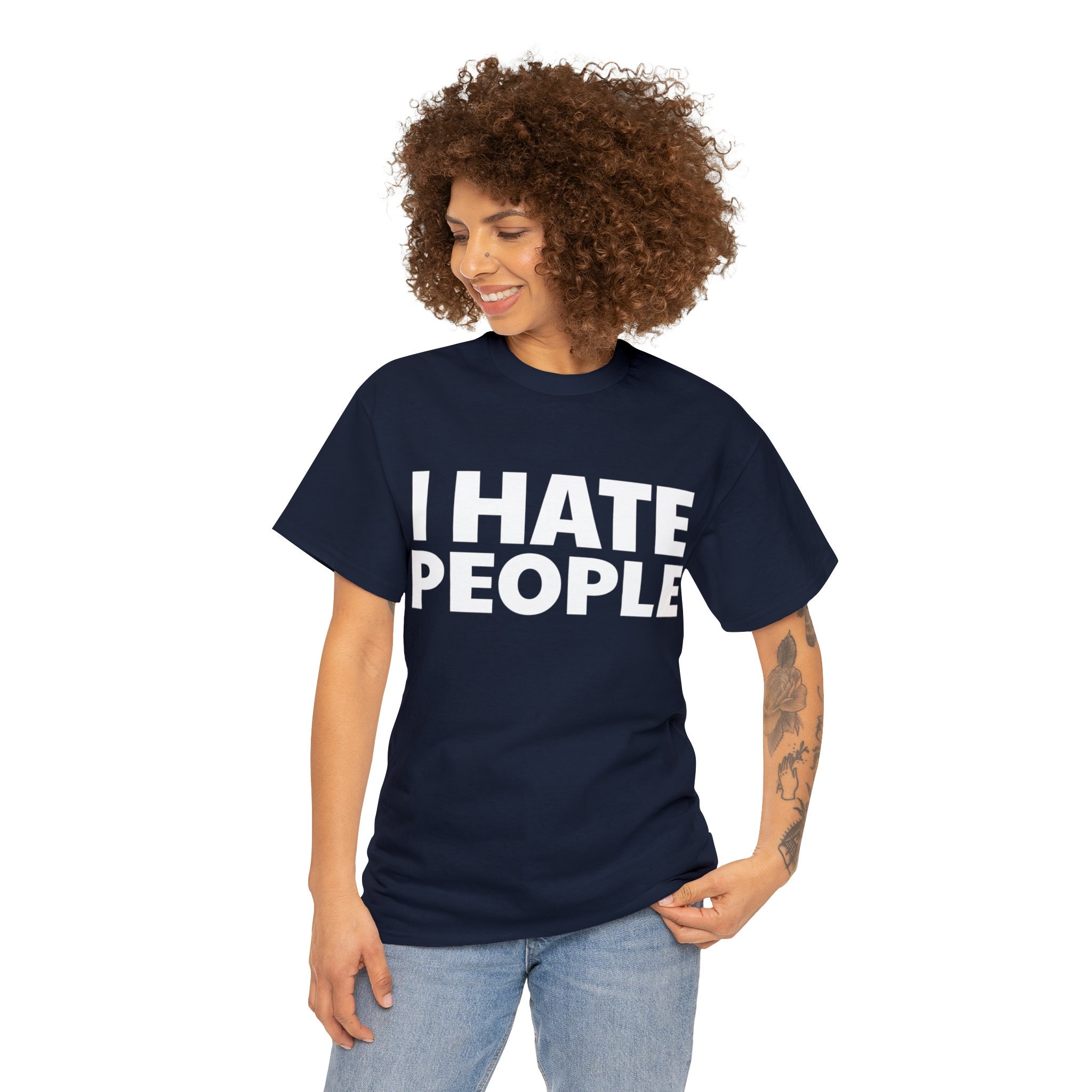 I Hate People Funny Meme Tee Shirt T-shirt Unisex Heavy Cotton Funny ...