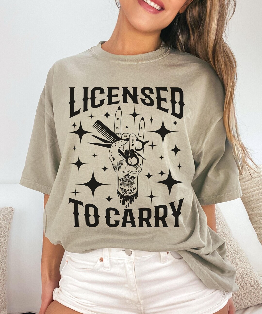 Licensed to Carry Scissors Shirt, Scissor Tee, Hairstylist Shirt ...