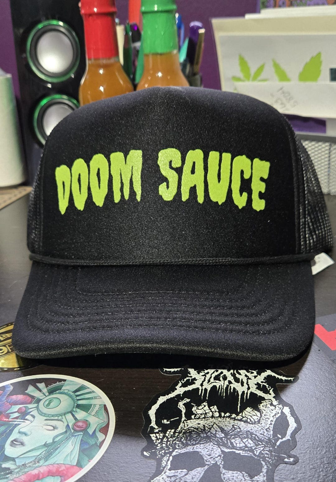 Doom Sauce Trucker Cap Black - Etsy