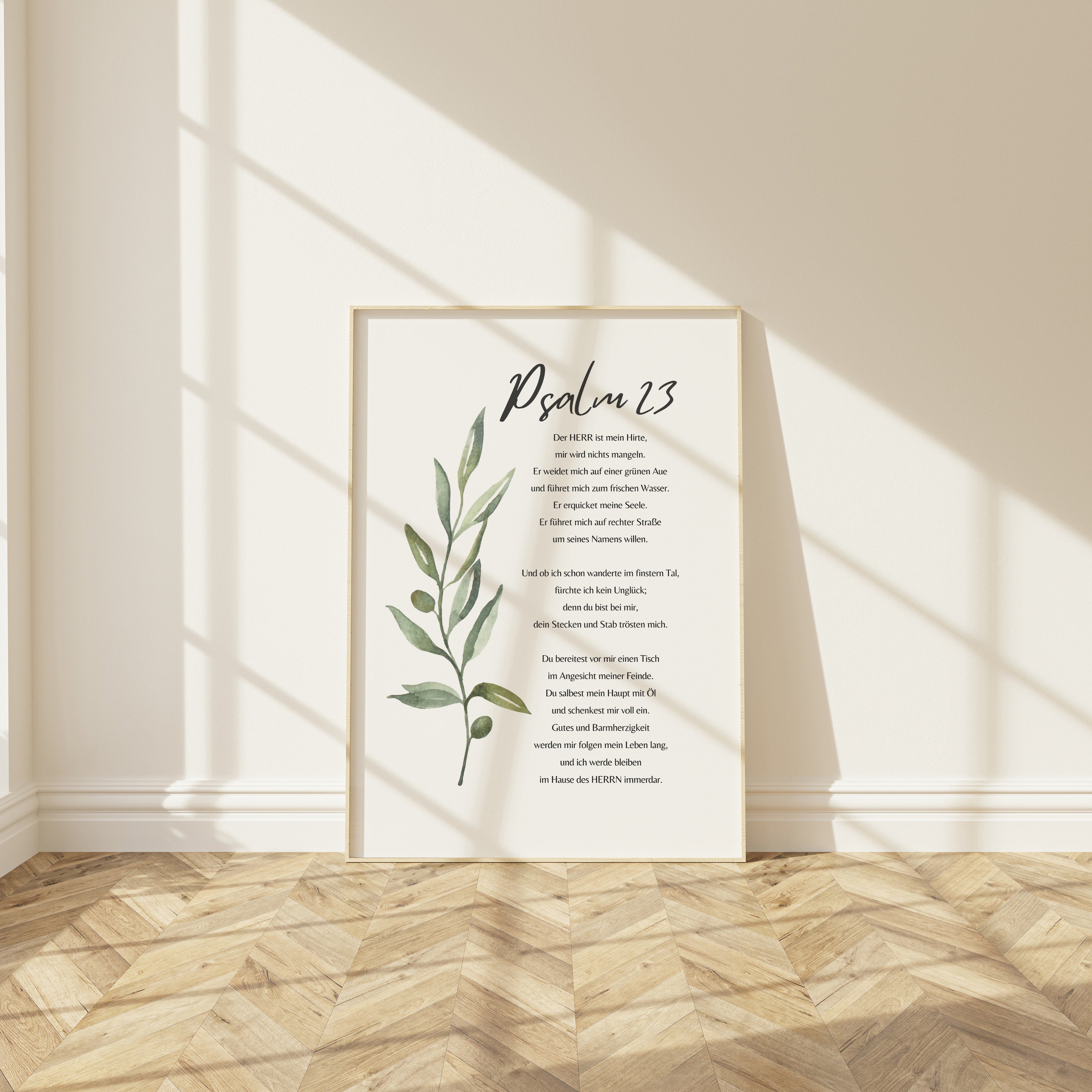 Psalm 23 Deutsch / German, Christliches Poster, Der Herr Ist Mein Hirte ...