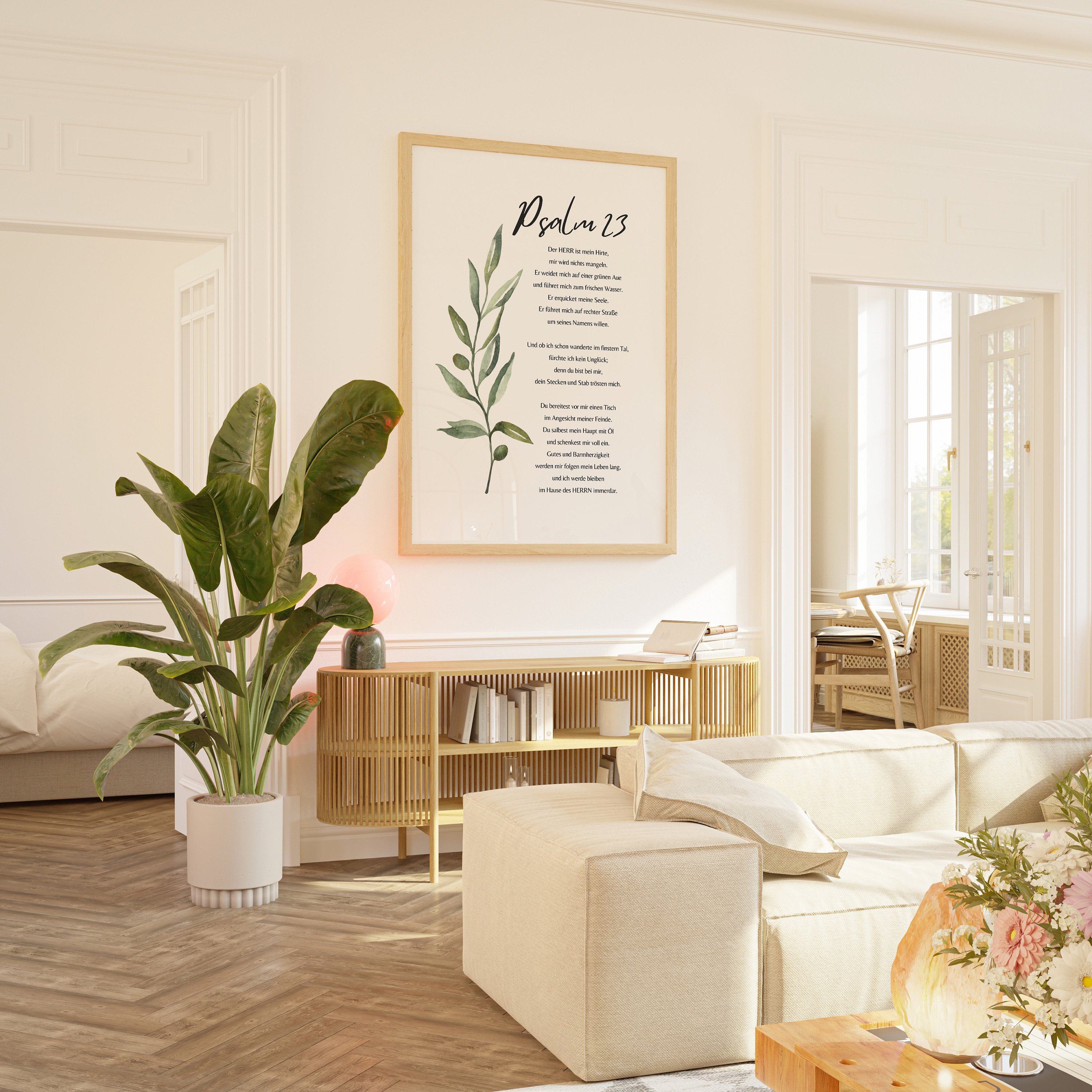 Psalm 23 Deutsch / German, Christliches Poster, Der Herr Ist Mein Hirte ...