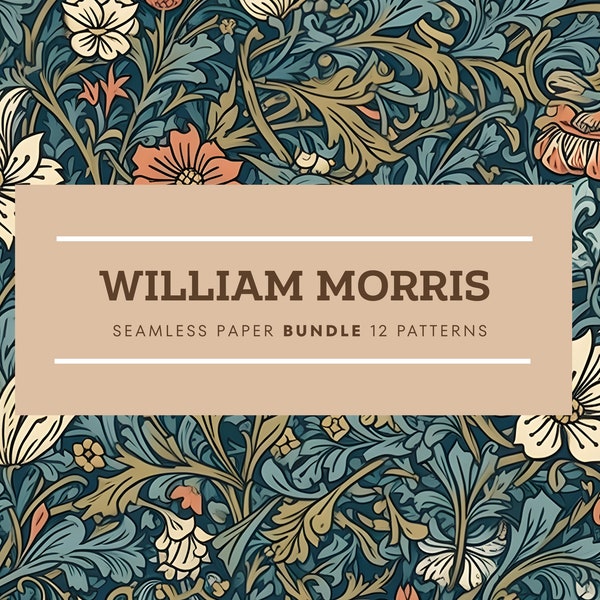 William Morris Style Wallpaper - Etsy