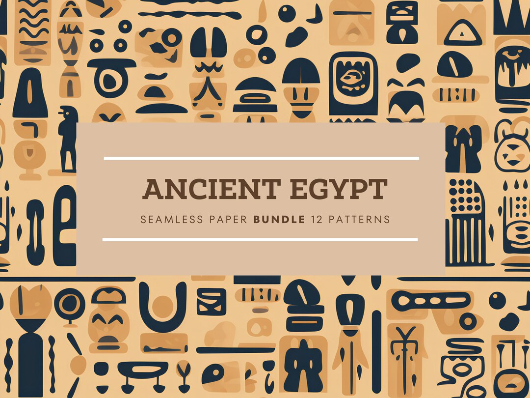 Egypt Seamless Patterns Ancient Egyptian Seamless Papers Scrapbook ...