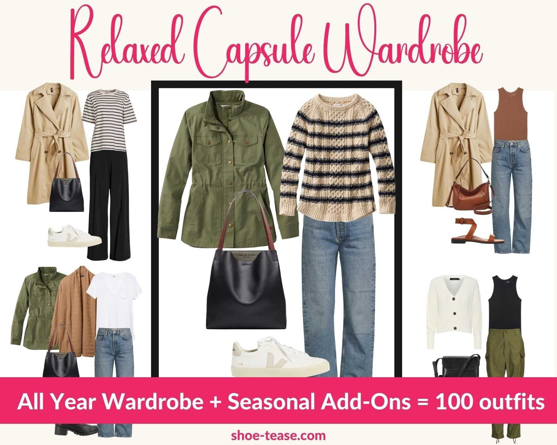 All Year Relaxed Capsule Wardrobe Planner: 100 Pre-styled Outfit Ideas ...