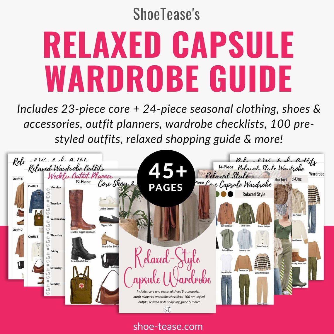 All Year Relaxed Capsule Wardrobe Planner: 100 Pre-styled Outfit Ideas ...