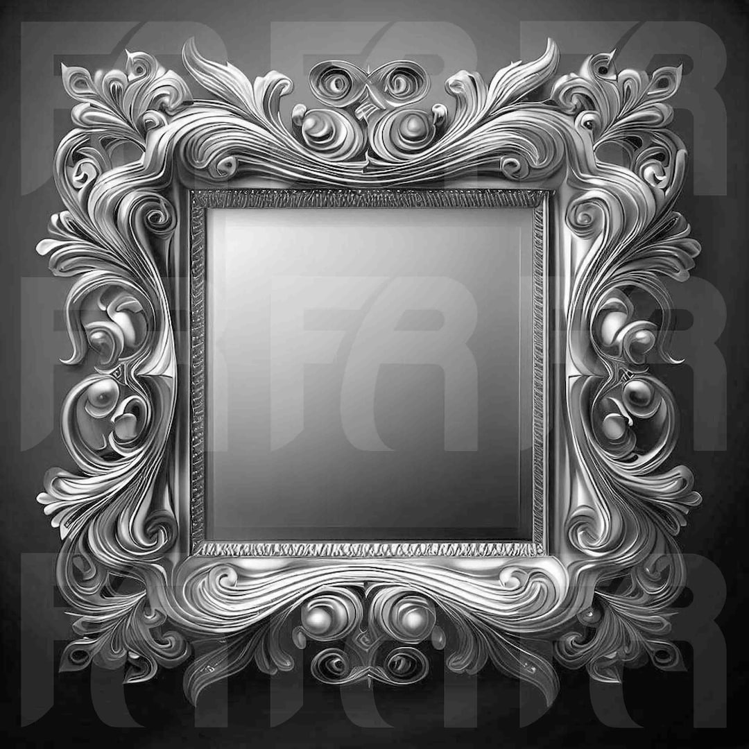 Laser Burn PNG Elegant Frame - Etsy