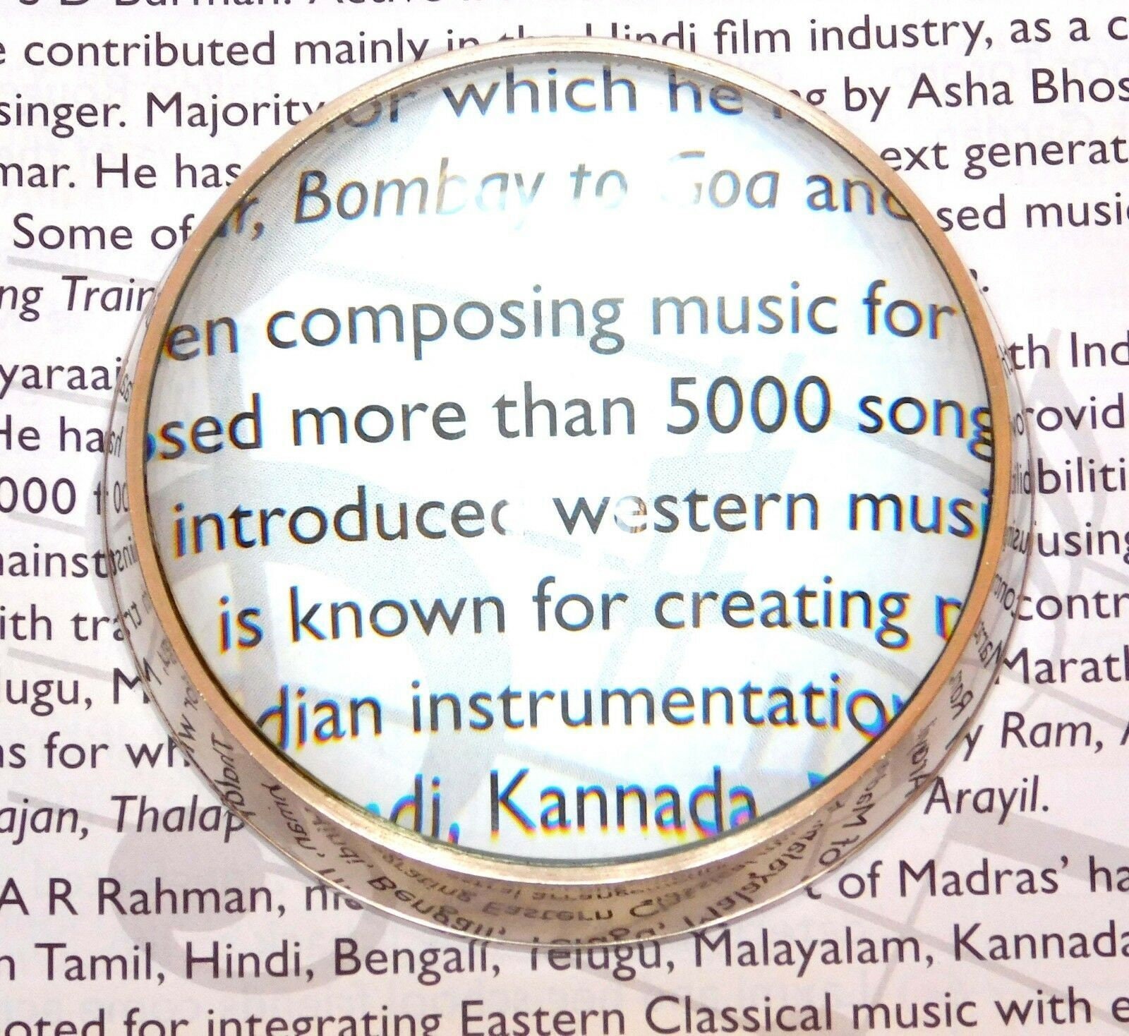 Vintage Brass Nautical Magnifying Glass Card Reader Brass Chrome Finish ...