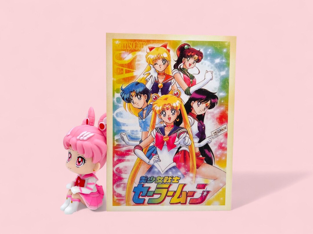 Magical Girl Anime Postcard Print – Retro Japanese Art for Scrapbooking ...