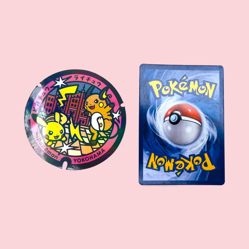 Pikachu & Raichu Japanese Manhole Art Holographic Sticker – Yokohama ...