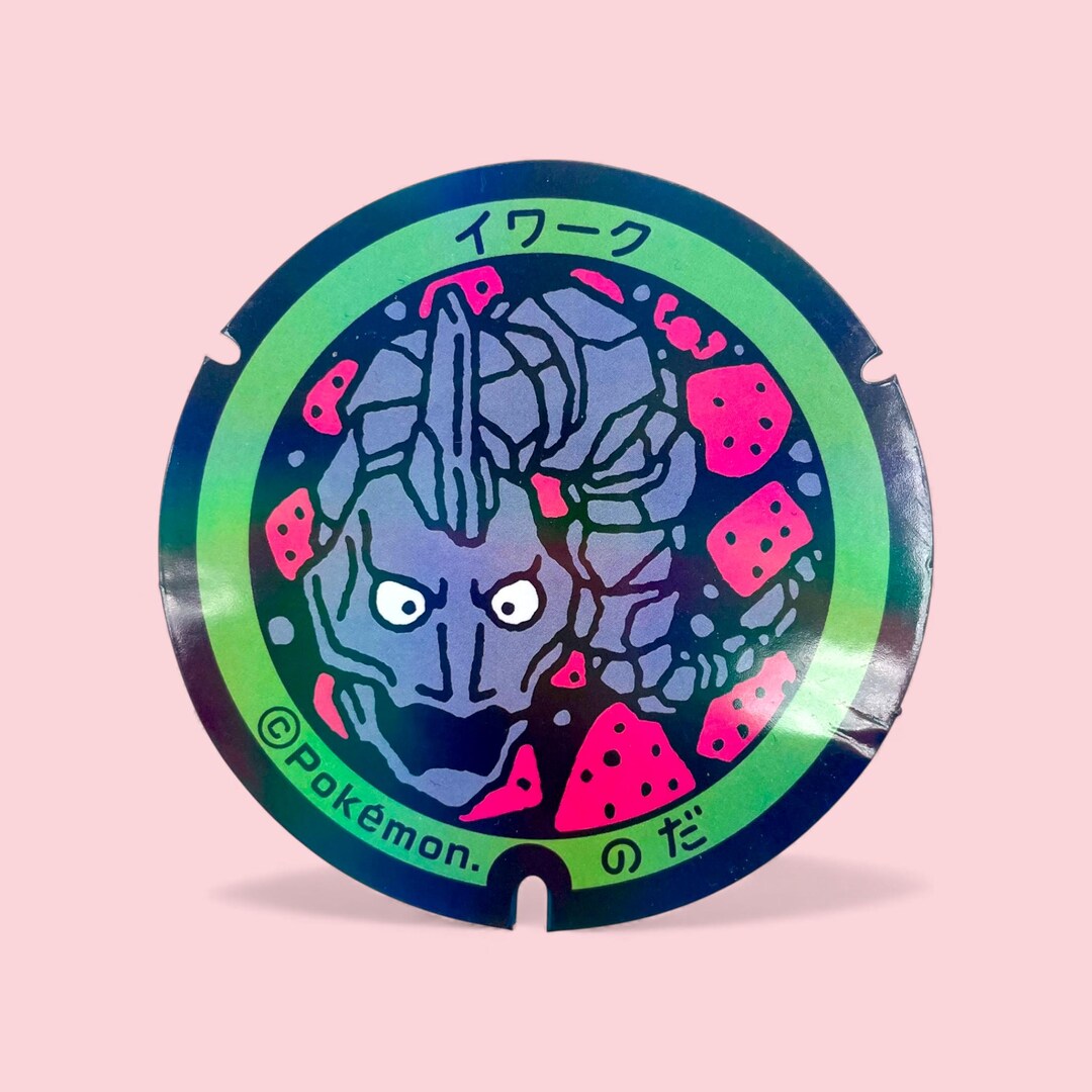 Onix Holographic Poké-lid Sticker | Noda Japan Pokémon Manhole Cover ...