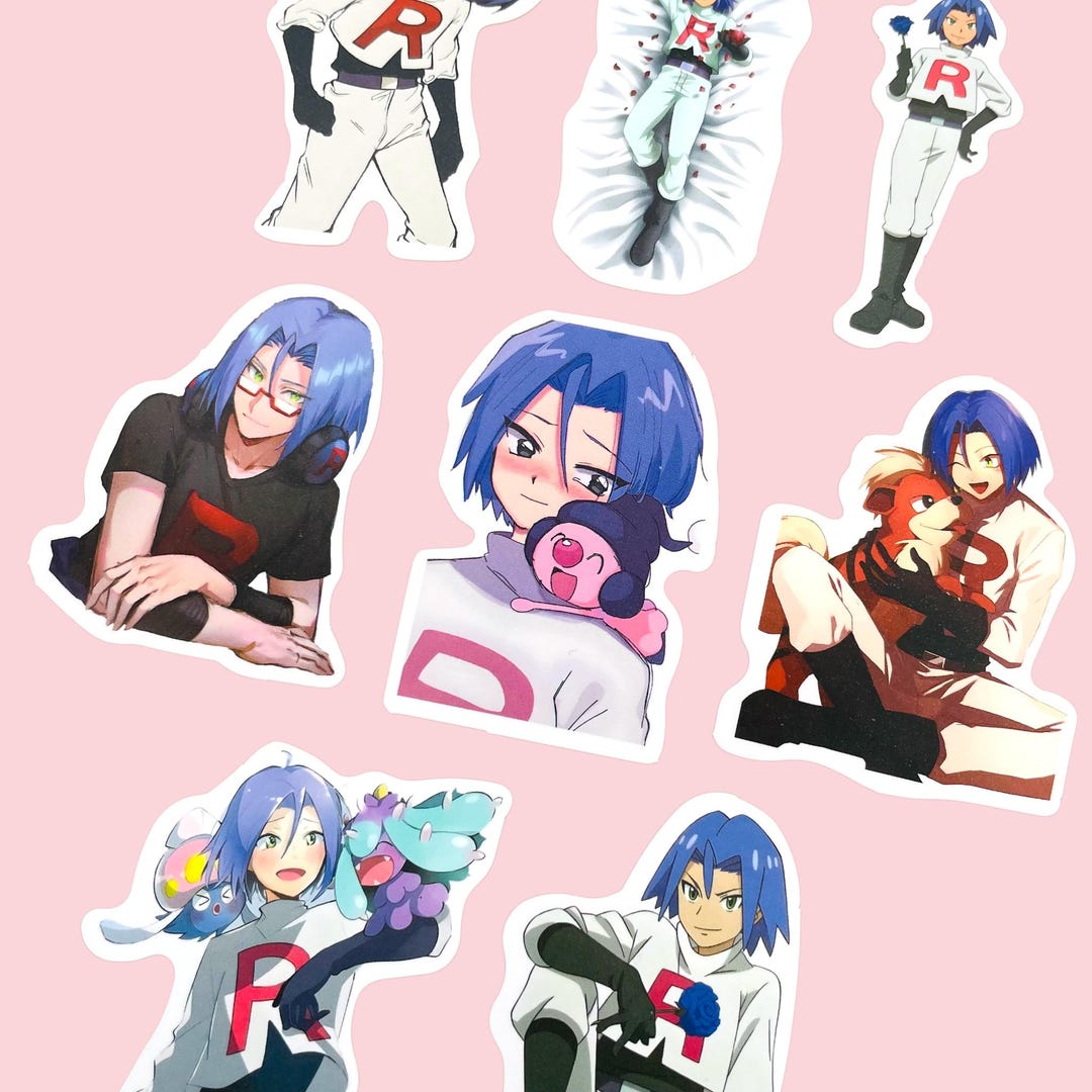 James Team Rocket Stickers | Anime Villain Decals | Waterproof & Fade ...