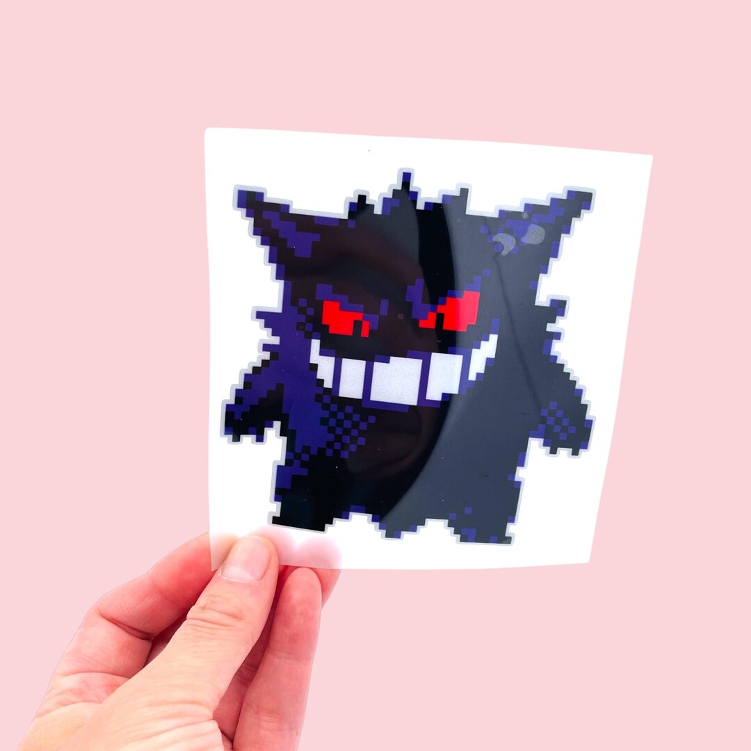 8bit Gengar Vinyl Car Decal – Premium Quality Retro Sticker | Large ...