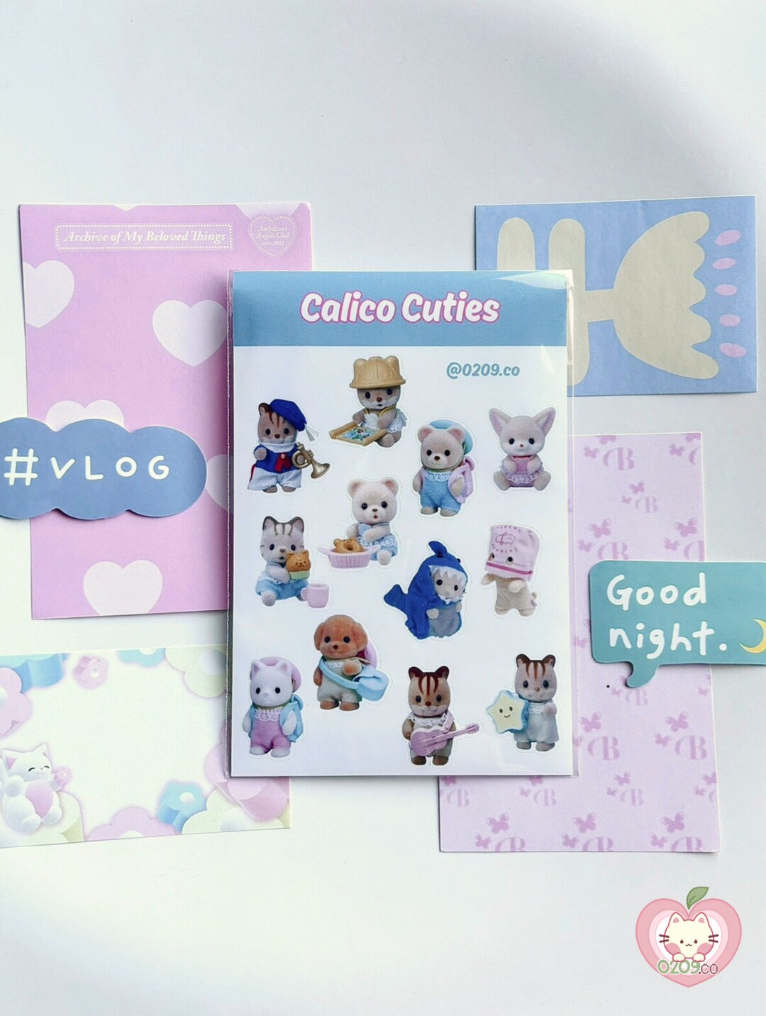 Critters Cuties Sticker Sheet: Calico Animal Stickers - Etsy