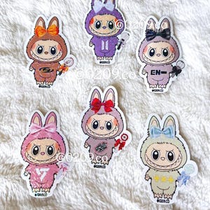 Monsters Stickers, Kpop Ult Group Labubu Sticker, the Monsters Labubu ...