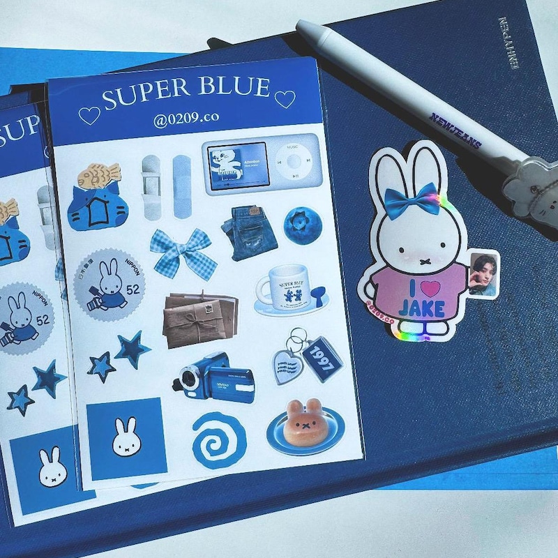 Blue Aesthetic Stickers - Etsy
