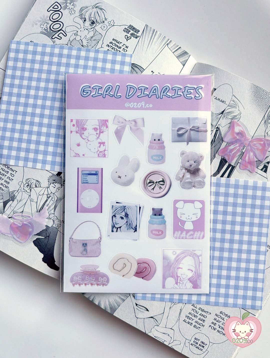 Coquette Anime Sticker Sheet- Girl Diaries, NANA, Cute Stickers, Anime ...