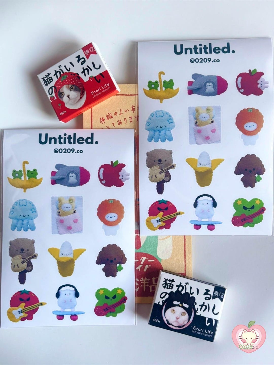 Kawaii Felt Style Sticker Sheet – Journal Laptop Decals - Etsy
