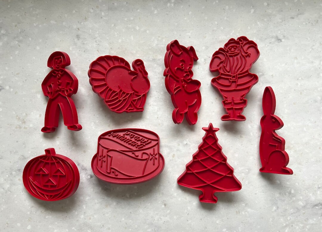 Set of 8 Vintage Tupperware Cookie Cutters, Vintage Tupperware, Vintage ...