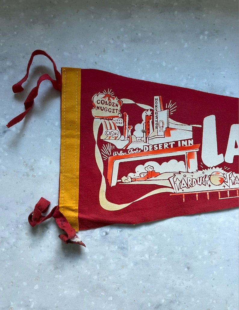 Vintage Las Vegas, Nevada, Pennant, Vintage Las Vegas Banner, Vintage ...