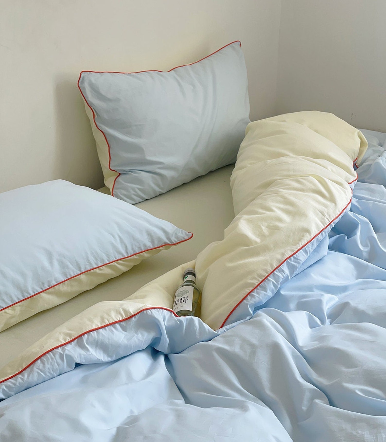 Morandi Duvet Cover Set Cotton Blue and Yellow Duvet Cover - Etsy