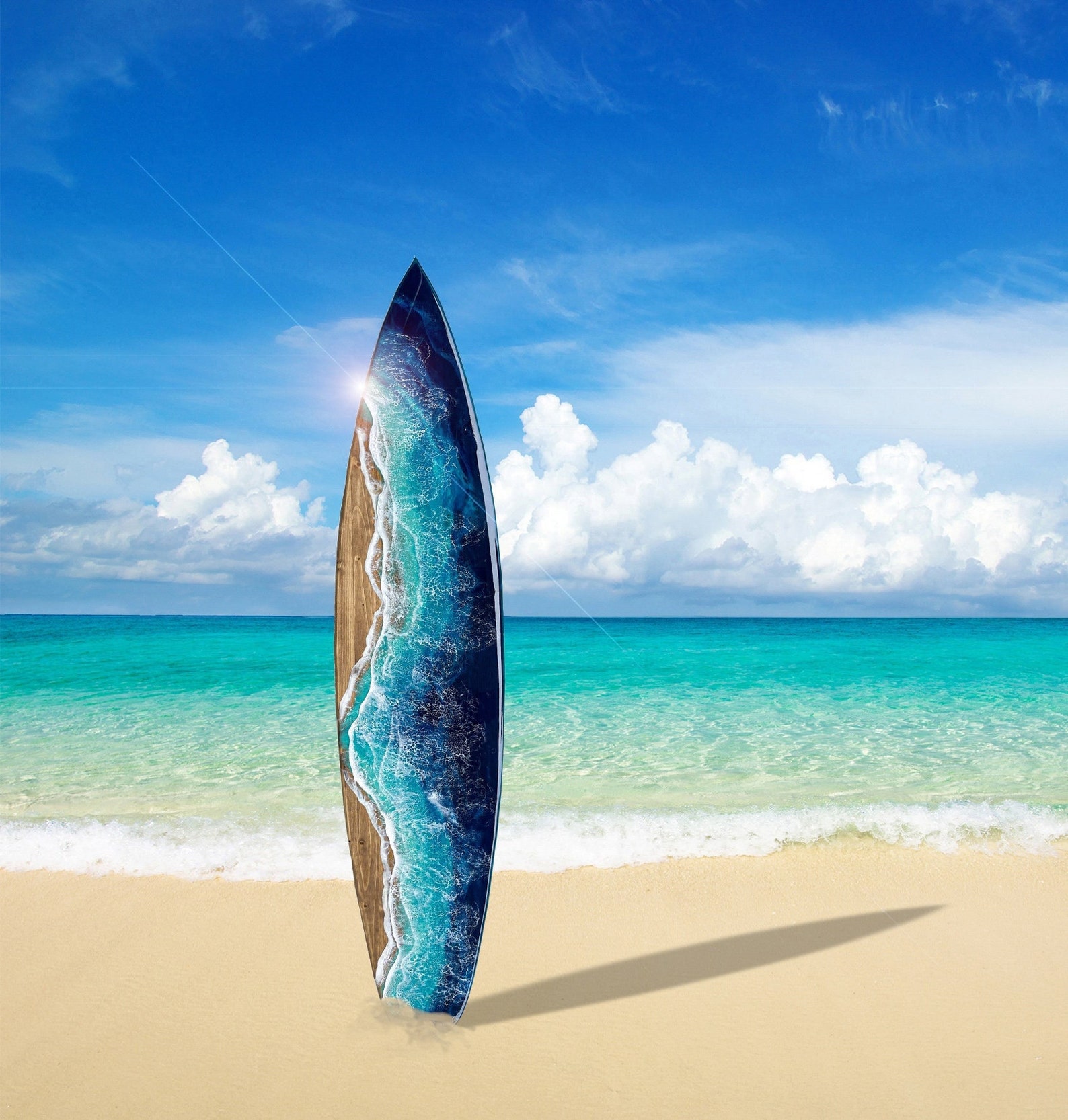 6' Resin Surfboard With Waterfall Edge - Etsy