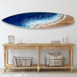 6' Ocean Surfboard With Blue or Aqua Waves - Etsy