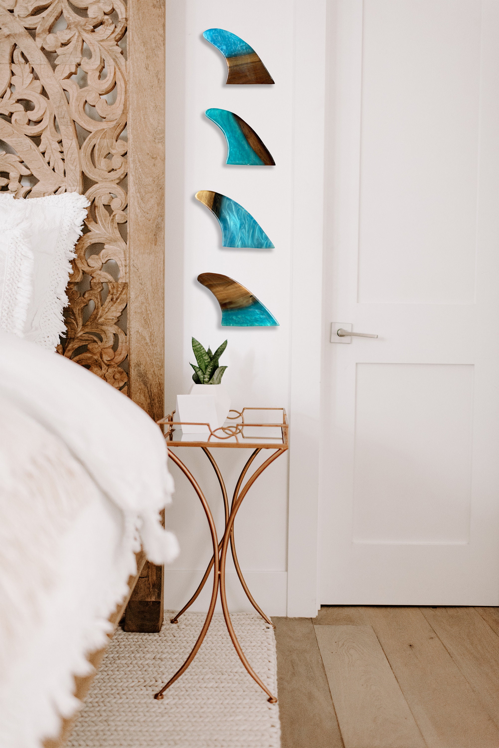 Live Edge Surfboard Fin With Epoxy Resin - Etsy