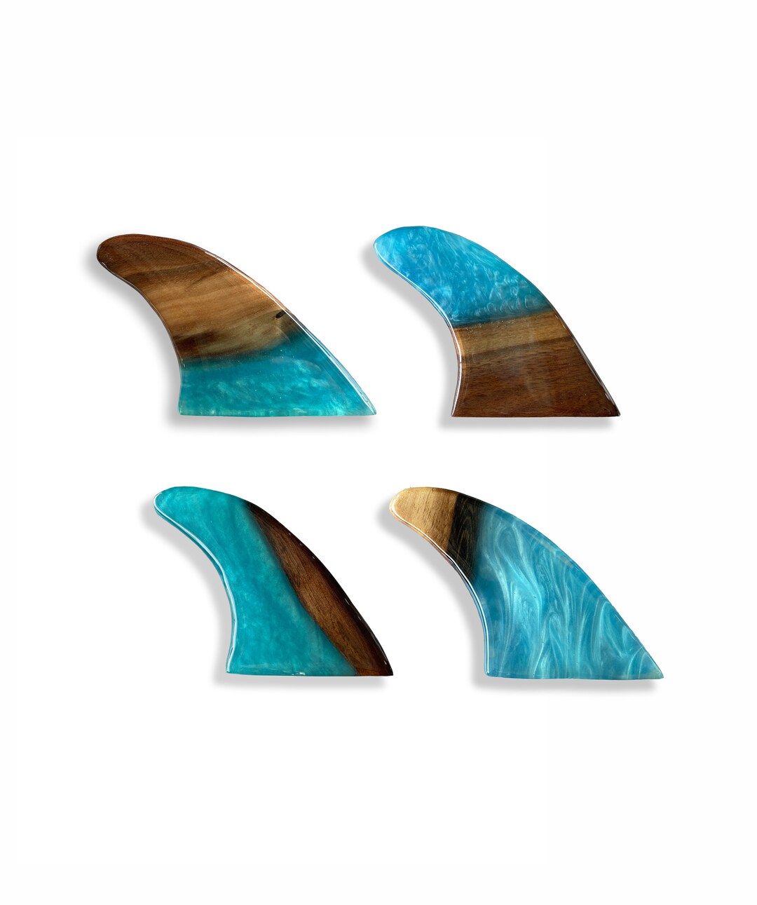 Live Edge Surfboard Fin With Epoxy Resin - Etsy