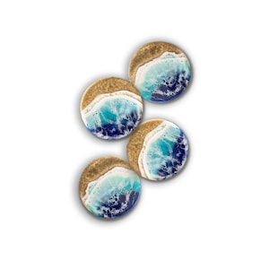 Resin Wave Coasters, Set of 4 - Etsy