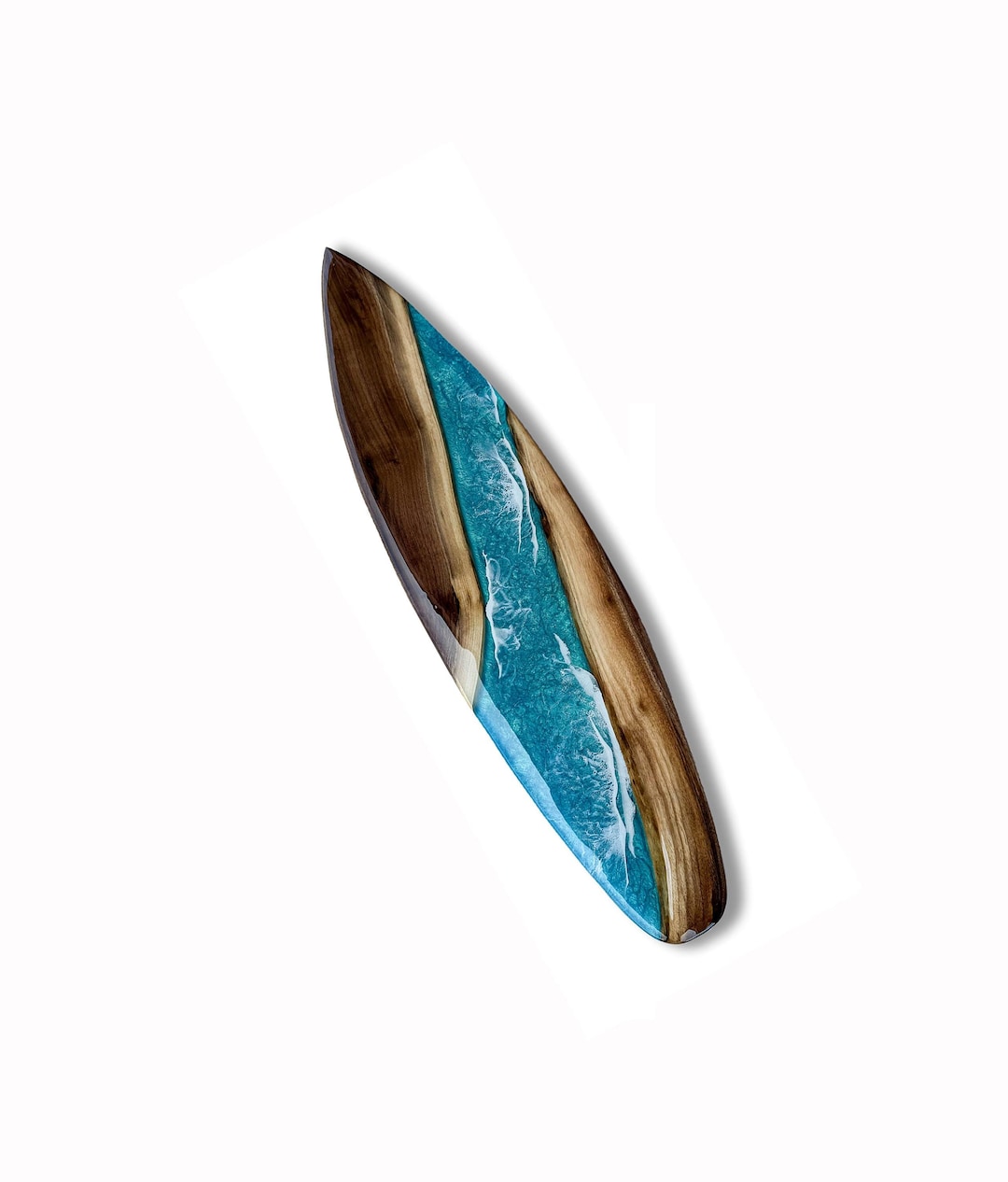 River Surfboard, Live Edge Black Walnut Wood, Epoxy Resin River ...
