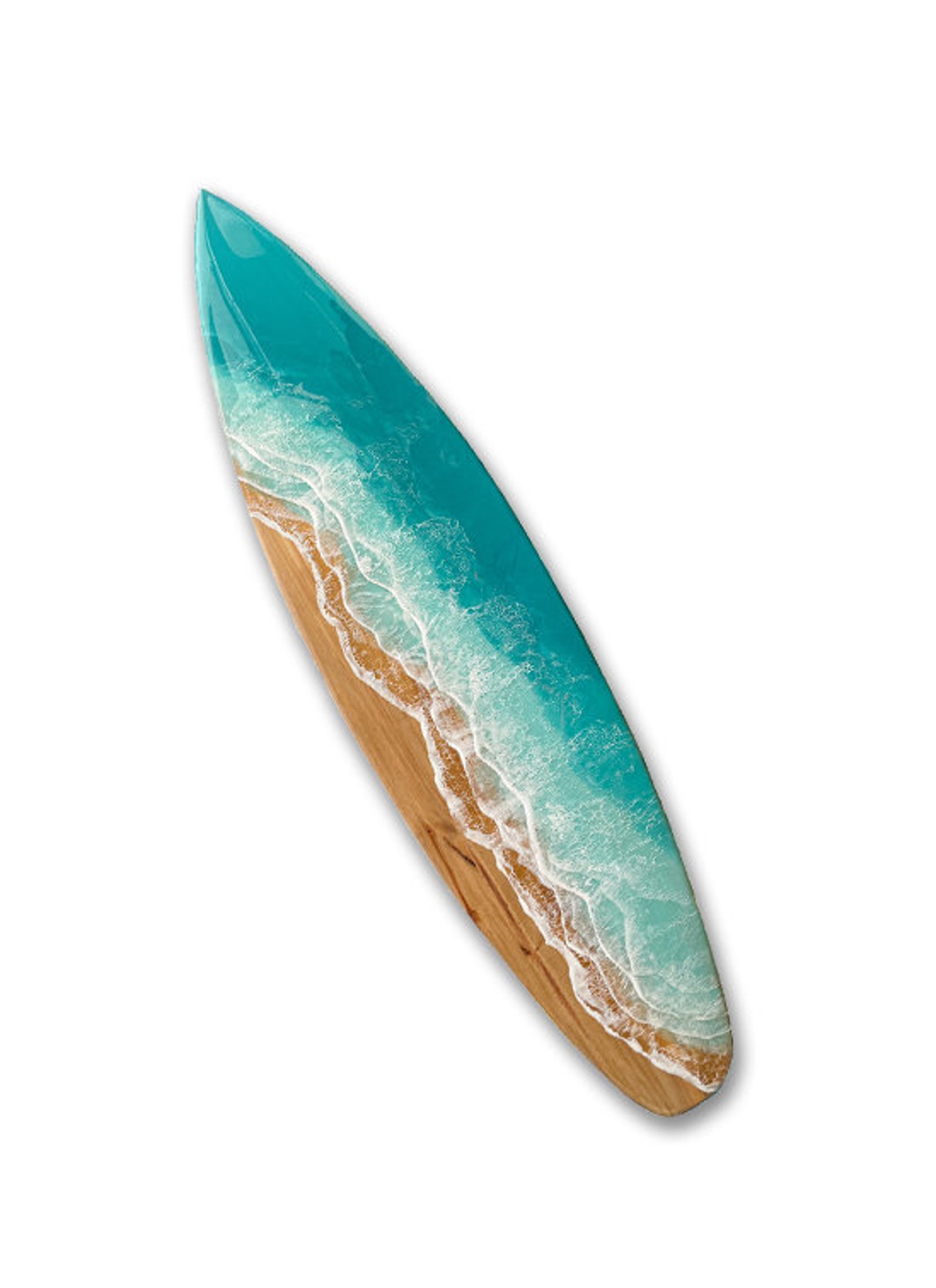 6' Resin Surfboard With Aqua Waves - Etsy