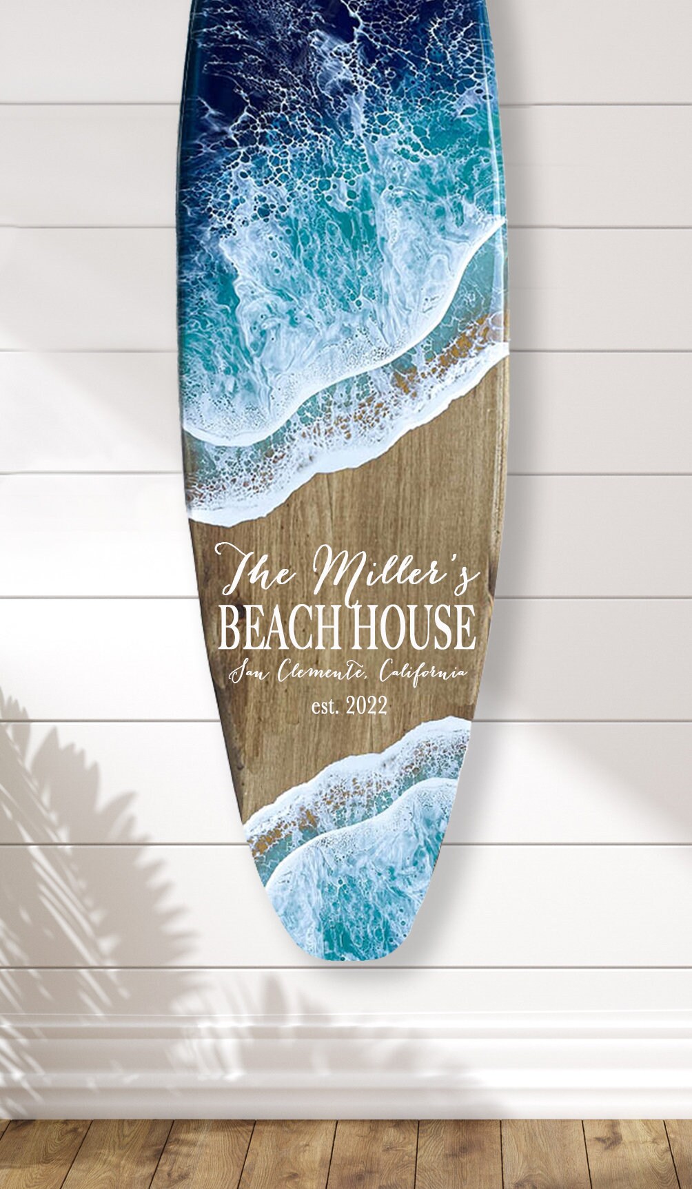 Resin Wave Surfboard, Custom Beach House Surfboard With Epoxy Resin ...