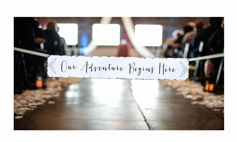 Our Adventure Begins Here, Wood Banner Sign - Etsy