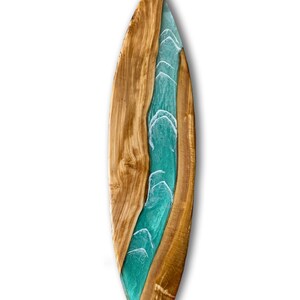 Resin River Surfboard, Live Edge, Olive Wood - Etsy