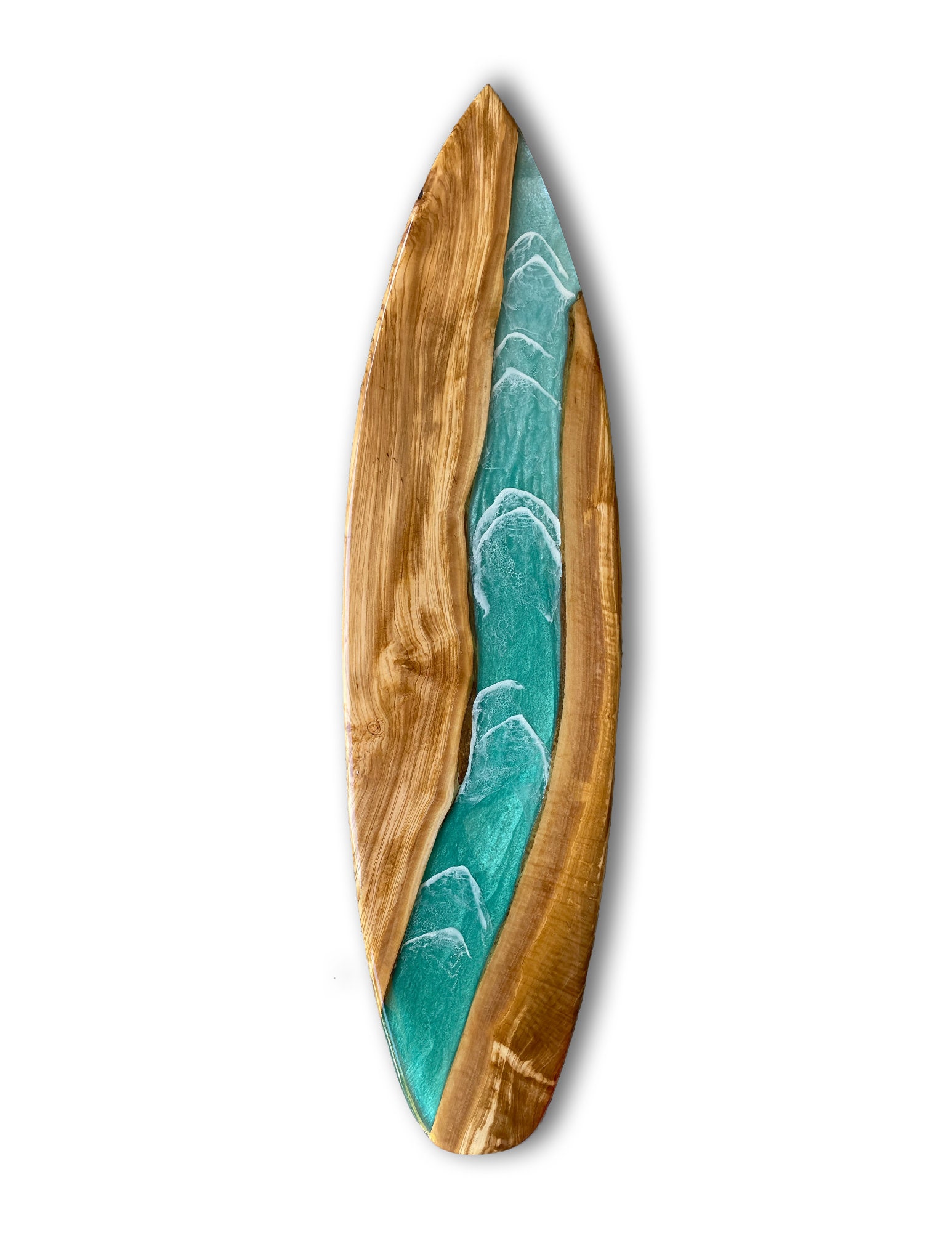 Resin River Surfboard, Live Edge, Olive Wood - Etsy