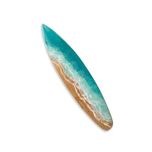 6' Resin Surfboard With Aqua Waves - Etsy