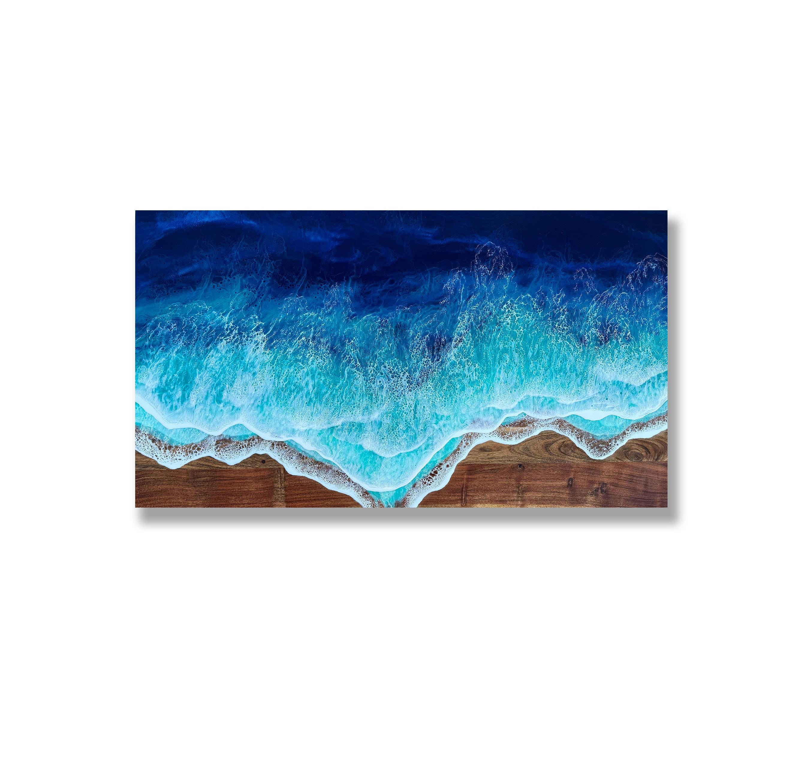 Resin Wave Dining Room Table With White Metal Legs - Etsy
