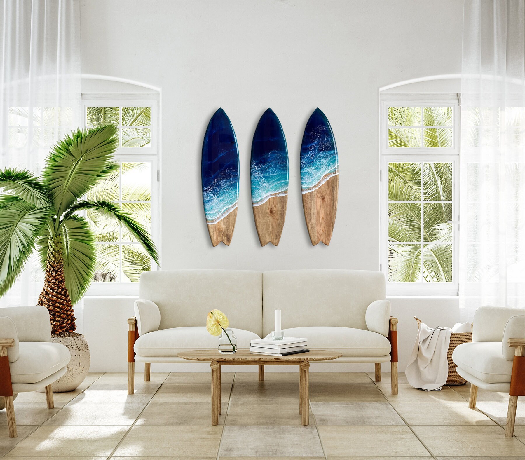Resin Wave Surfboards, Set of 3 - Etsy