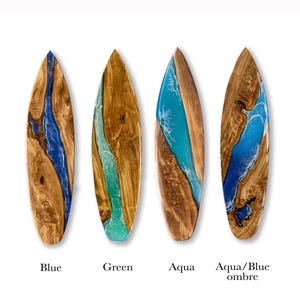 Resin River Surfboard, Live Edge, Olive Wood - Etsy